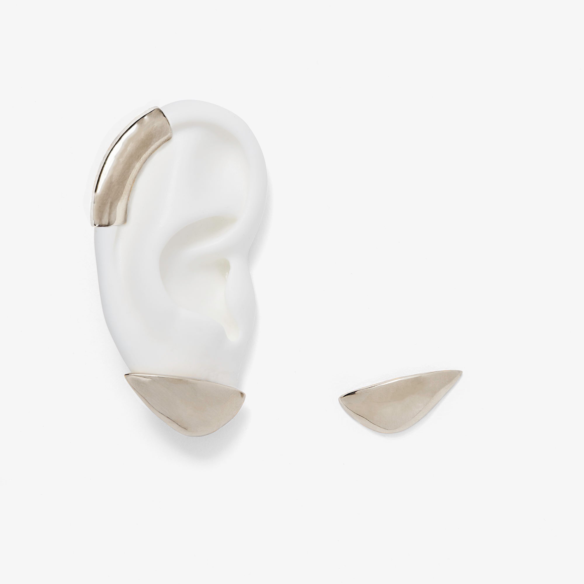 Lobe and Helix Set in Silver