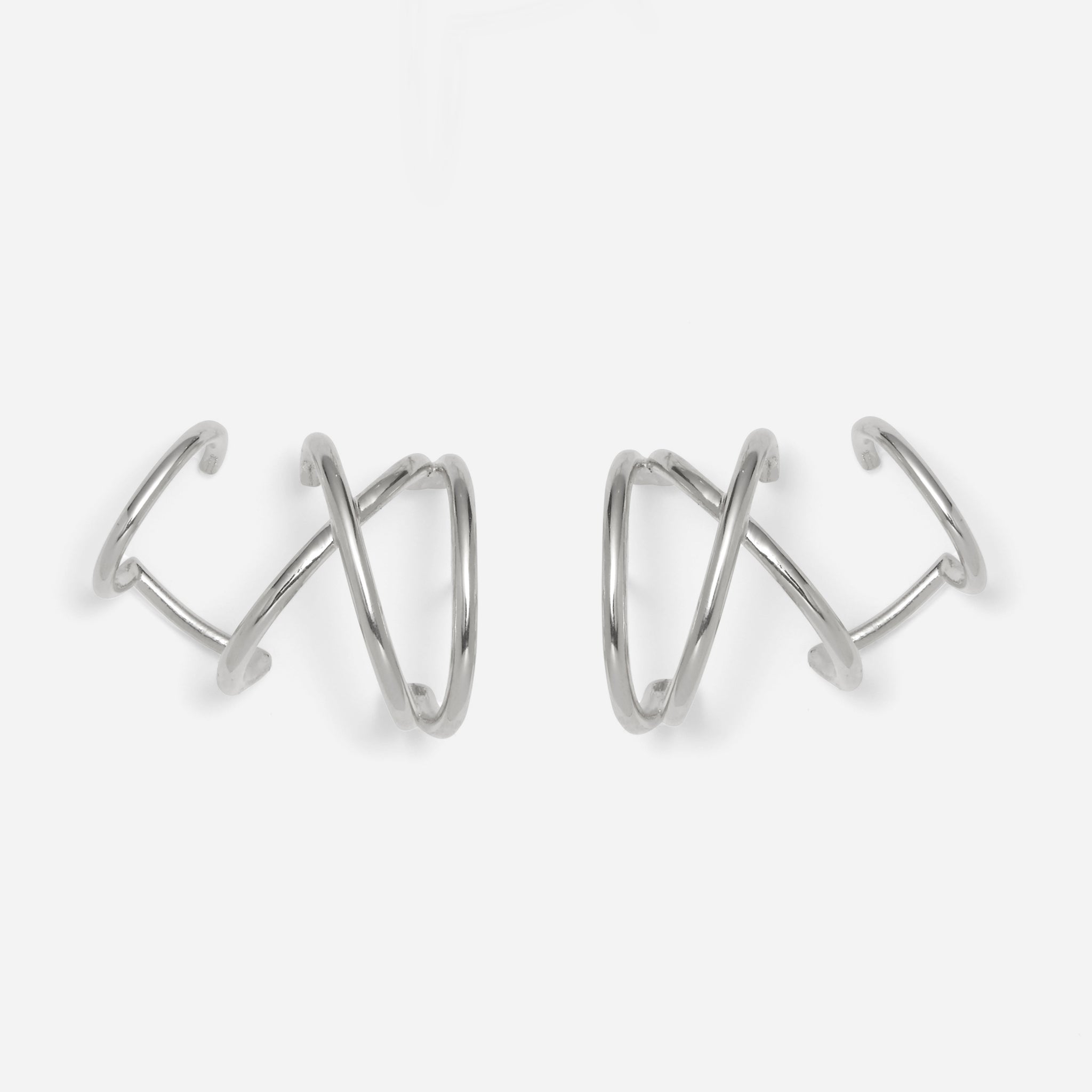 X Ear Cuff in Silver