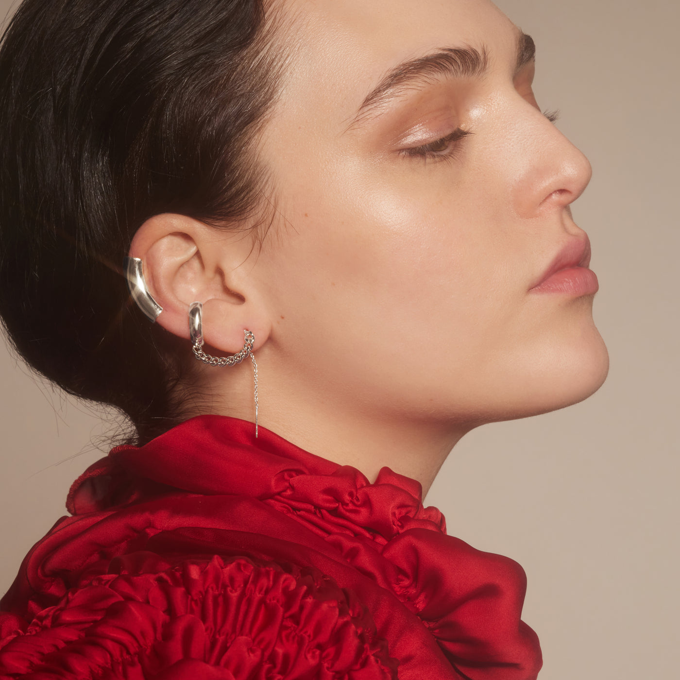 Helix Ear Cuff –Surreal No-Piercing Cartilage Cuff in Silver | Lady ...