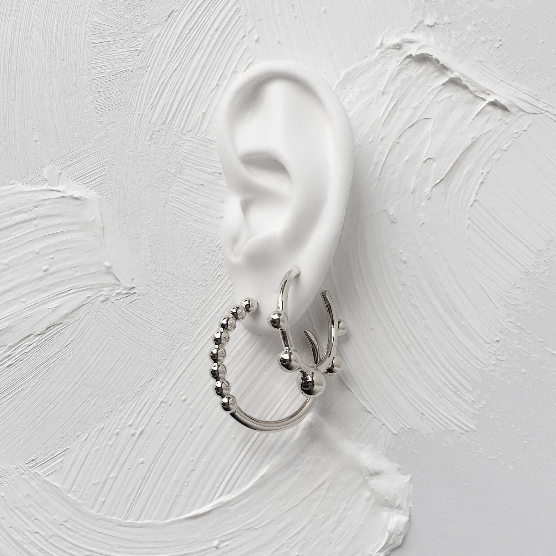 Ophidia Hoops in Silver