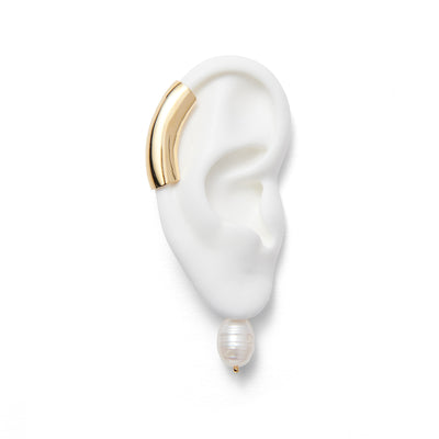 Pearl Helix Earring in Gold