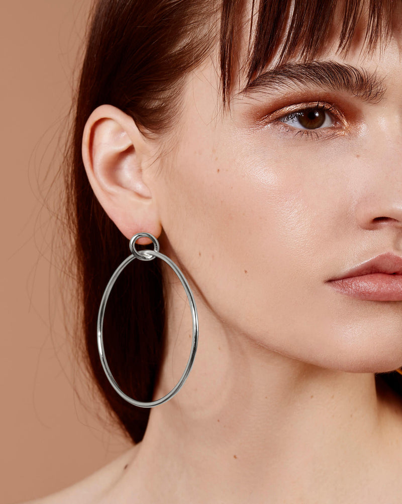Link Hoops in Silver – Lady Grey