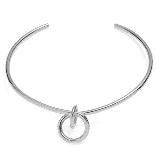 Link Collar in Rhodium