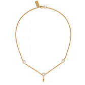 Triple Moon Necklace in Gold