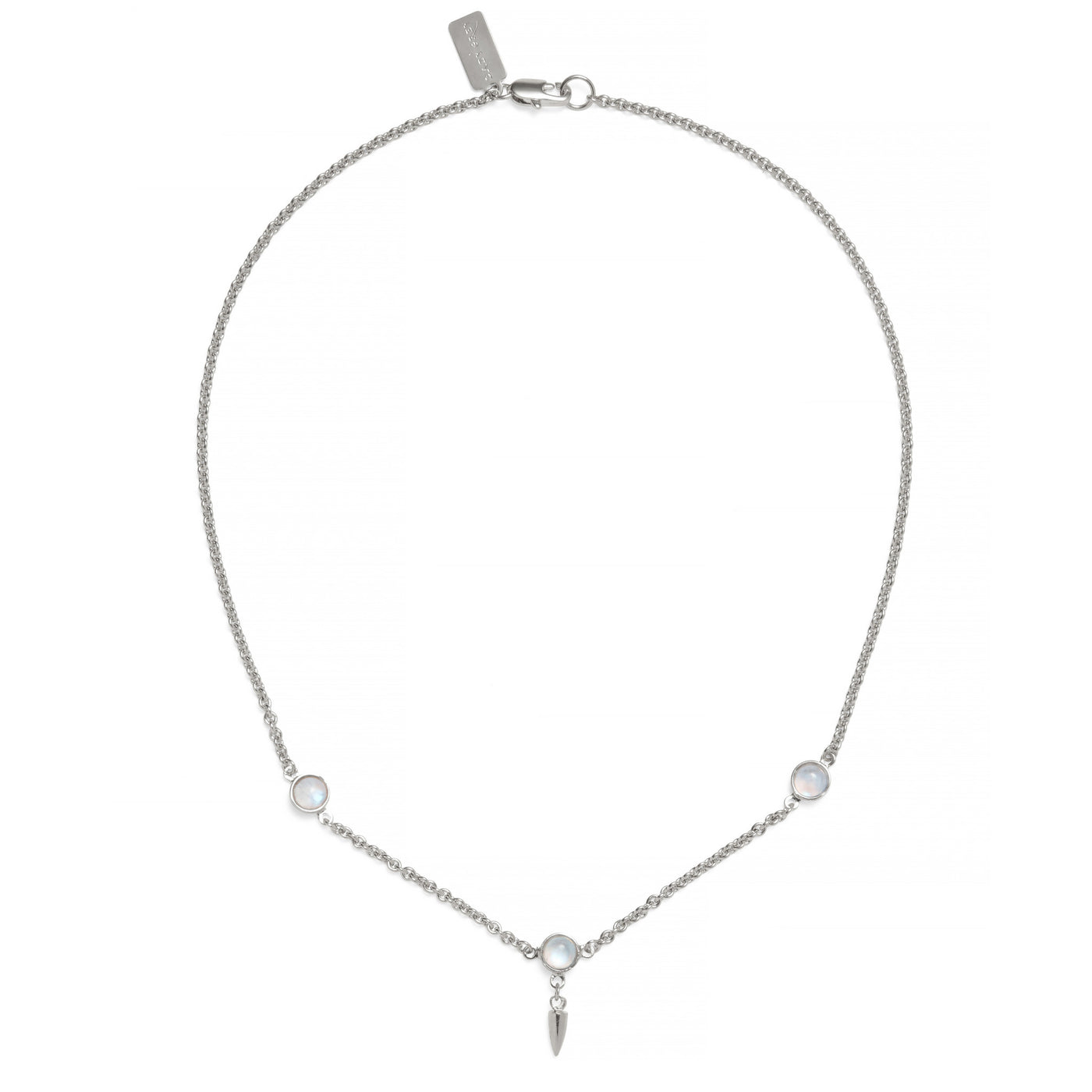 Triple Moon Necklace in Silver