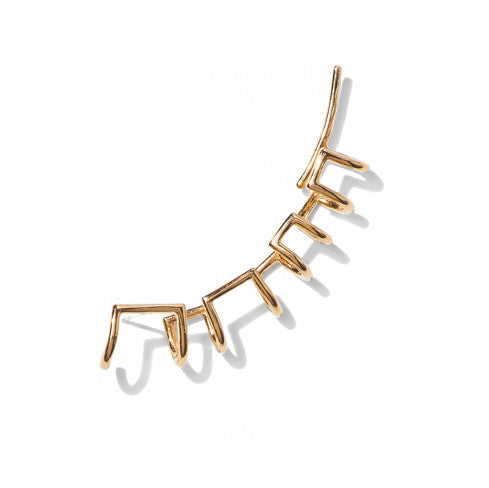 Cage Ear Cuff in Gold - Left Ear